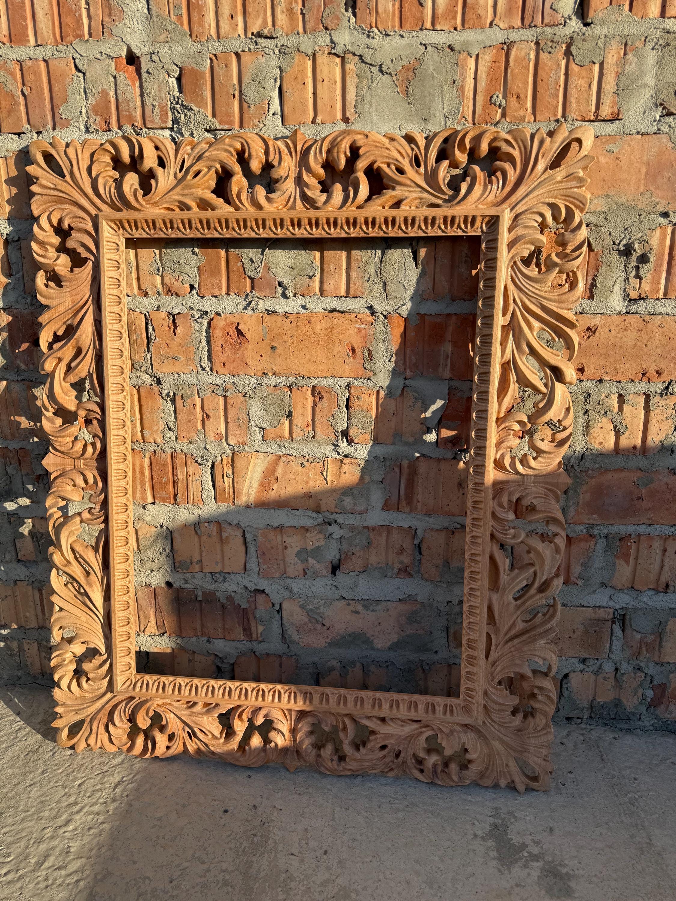 Hand-carved Baroque Wood Frame – Ornate Vintage Style Wall Decor ...