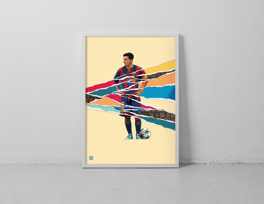 Lionel Messi Barcelona Poster Football Memorabilia, Iconic Bicycle Kick ...