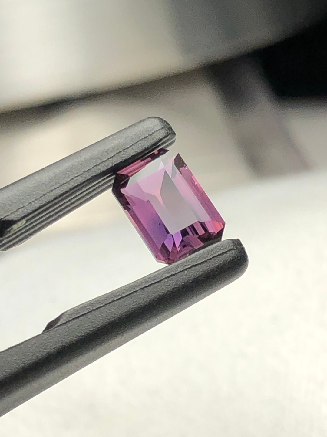 Purple Sapphire Emerald Cut - Etsy