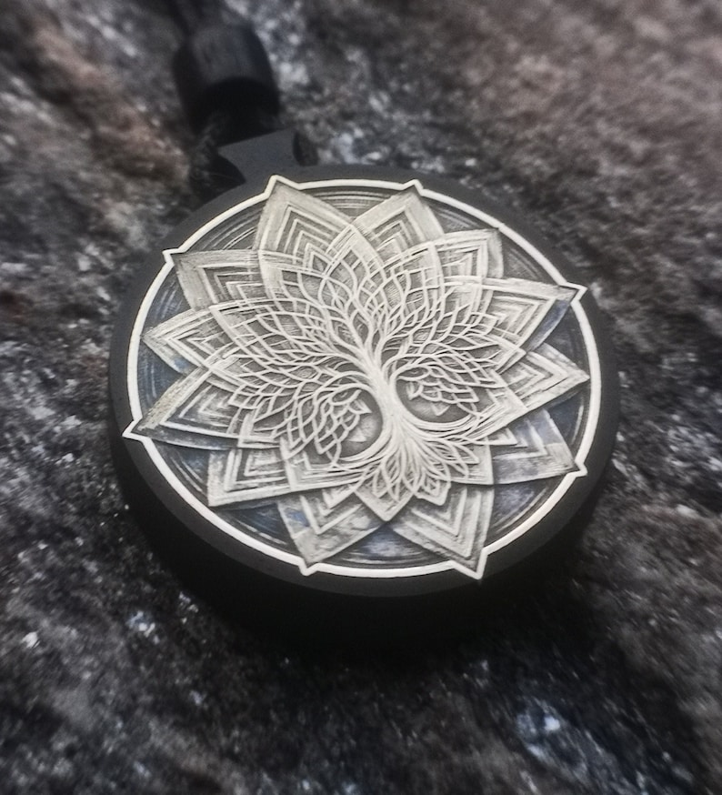 Tree of Life 'eternal Roots' Ebony Necklace Yggdrasil Silver/brass ...