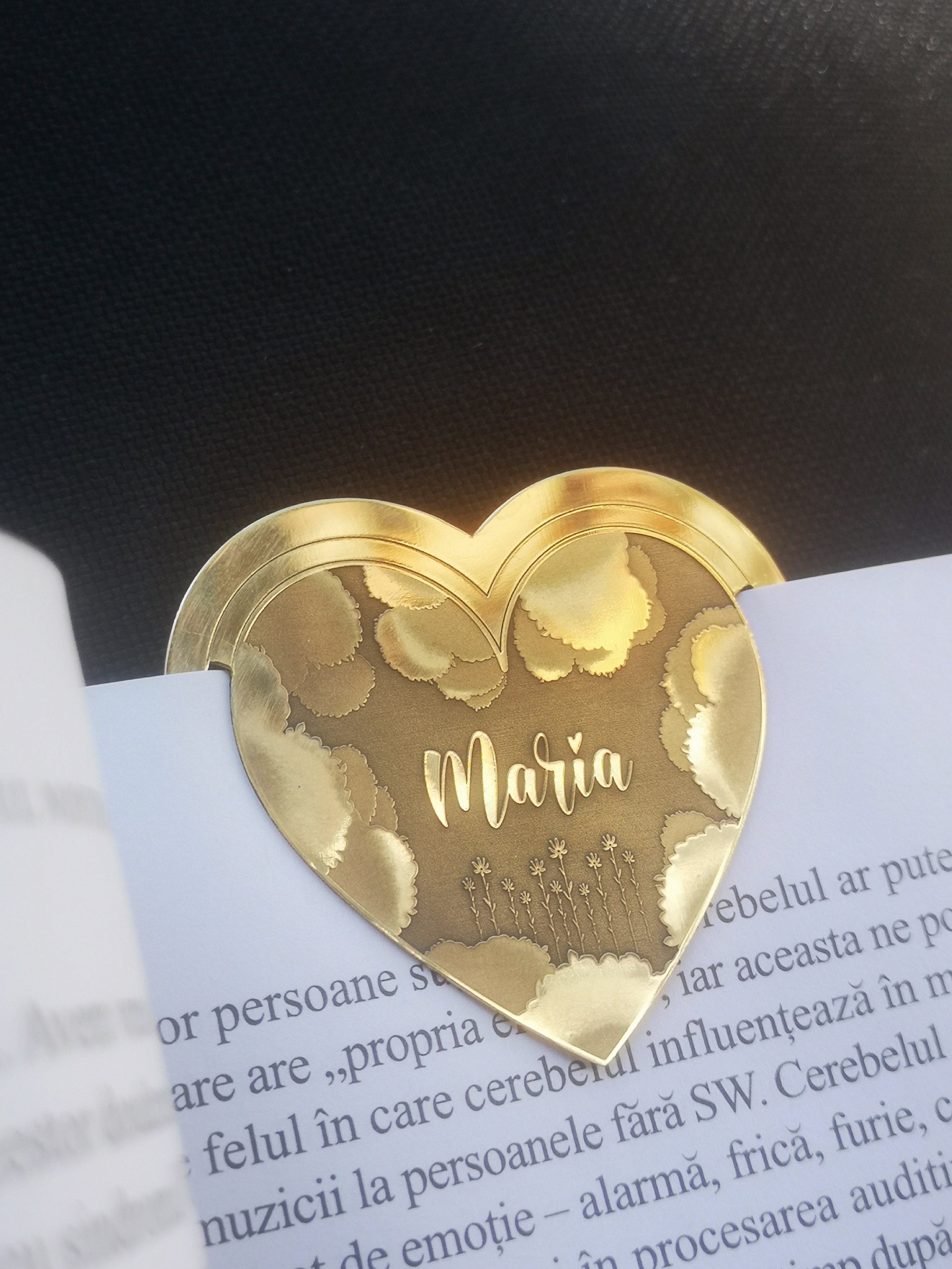 Personalized Brass Bookmark With Custom Name Elegant Metal Book Marker ...