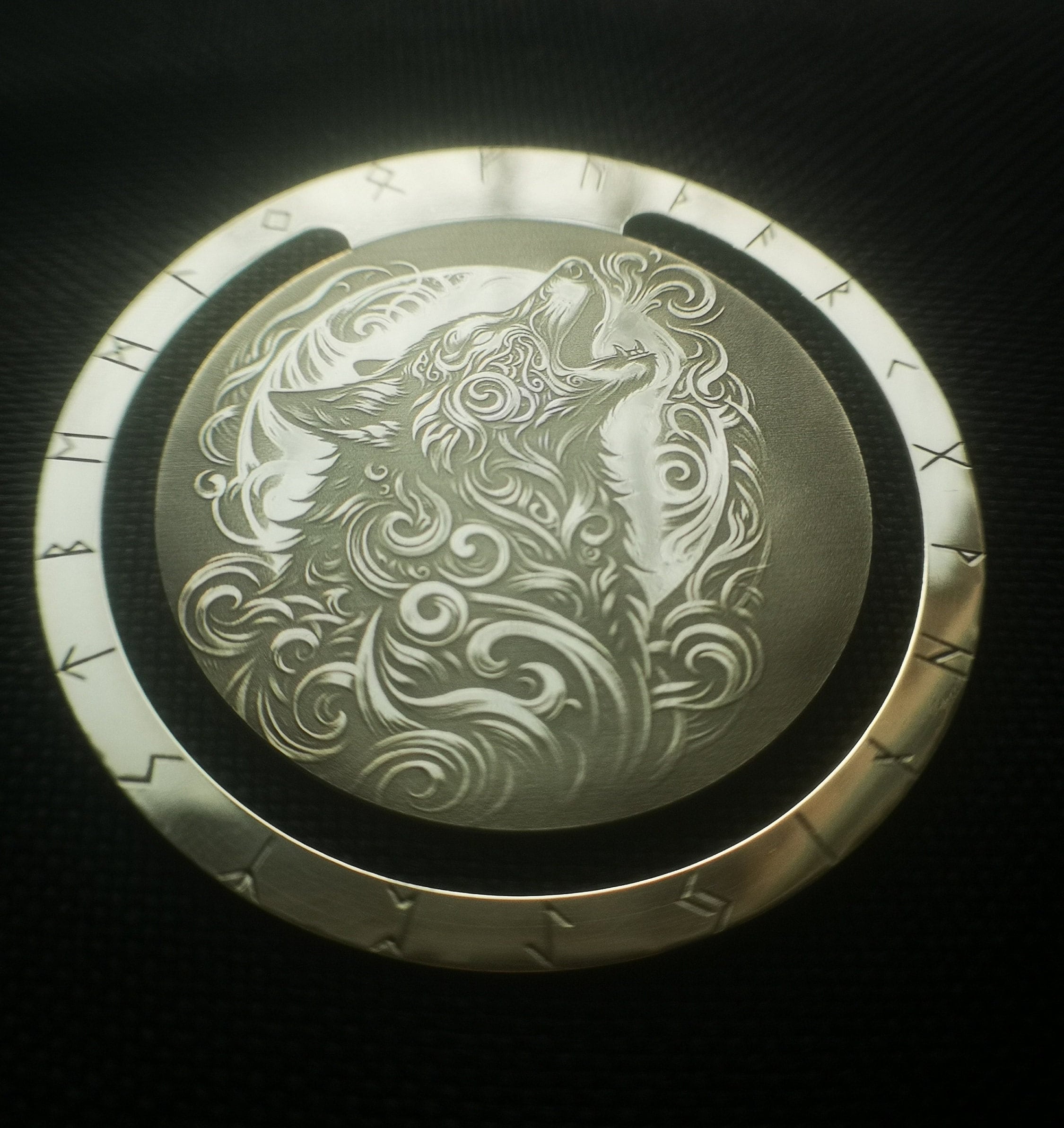 Norse Rune Wolf Bookmark Custom Brass Page Marker Literary Gift for ...