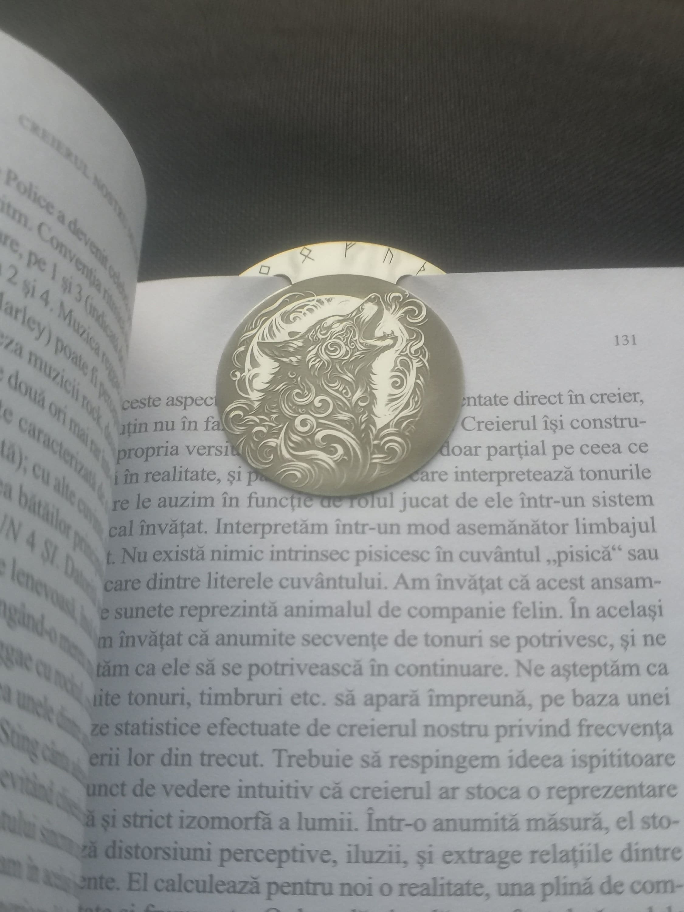 Norse Rune Wolf Bookmark Custom Brass Page Marker Literary Gift for ...