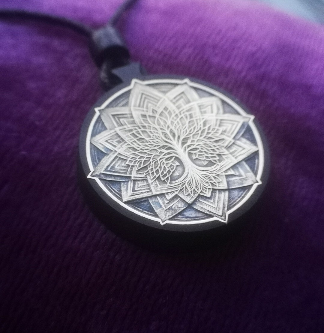 Tree of Life 'eternal Roots' Ebony Necklace - Yggdrasil Silver/brass ...