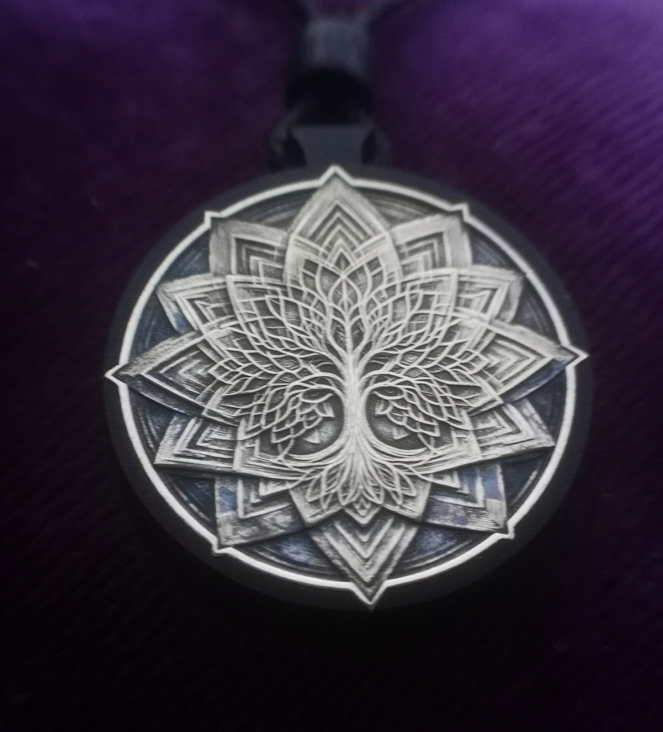 Tree of Life 'eternal Roots' Ebony Necklace Yggdrasil Silver/brass ...