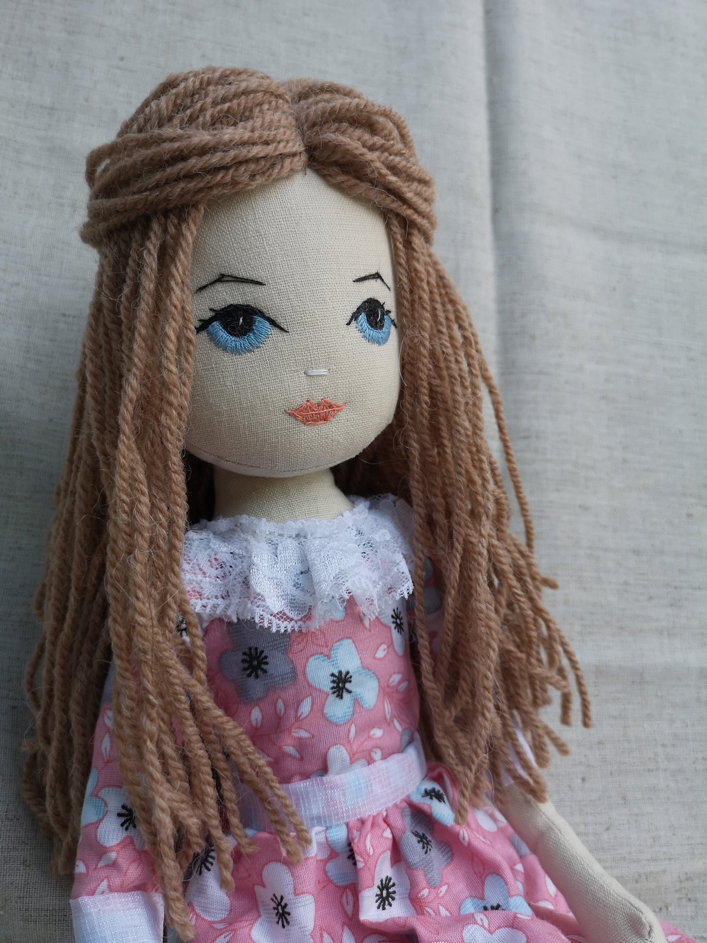 Handmade Textile Doll Art Doll 50cm 20in Ooak Etsy Uk