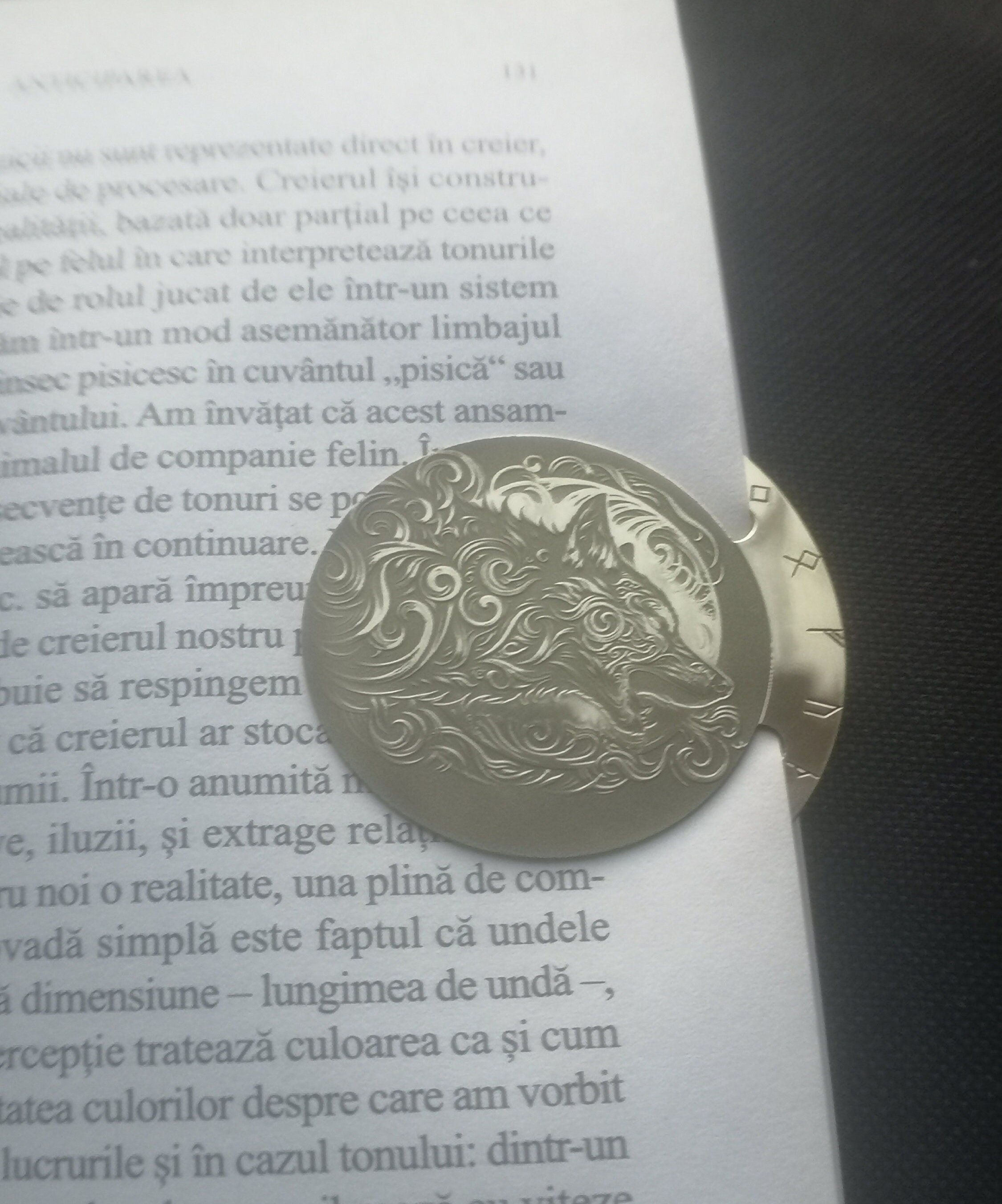 Norse Rune Wolf Bookmark Custom Brass Page Marker Literary Gift for ...