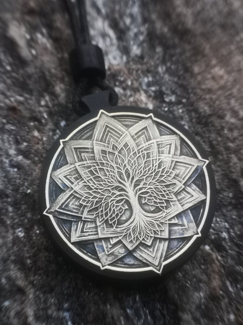 Tree of Life 'eternal Roots' Ebony Necklace Yggdrasil Silver/brass ...