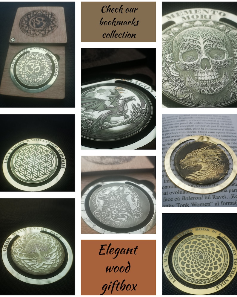 Norse Rune Wolf Bookmark Custom Brass Page Marker Literary Gift for ...