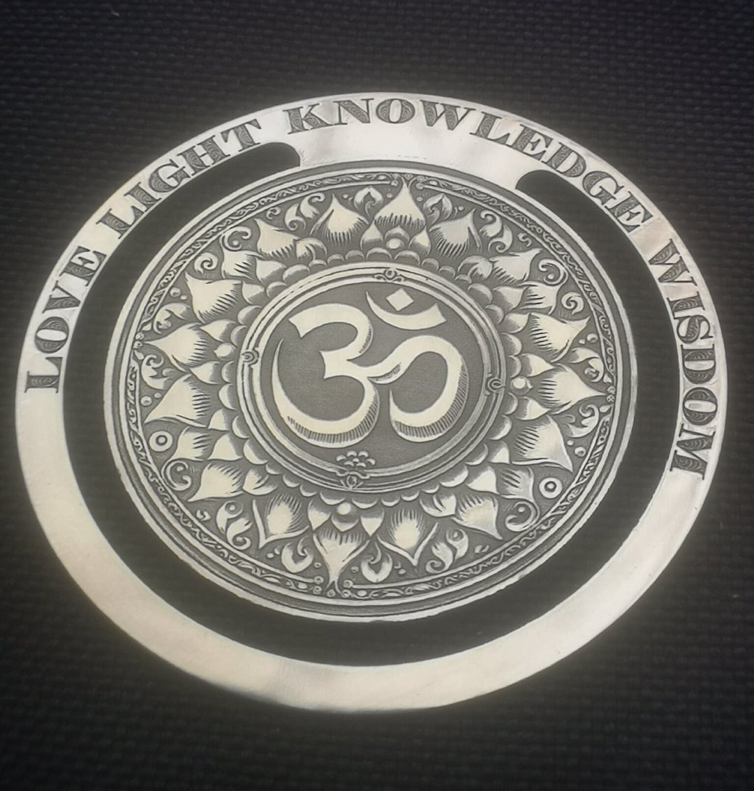 Brass Om Bookmark for Mindful Reading - Spiritual Engraving, Perfect ...