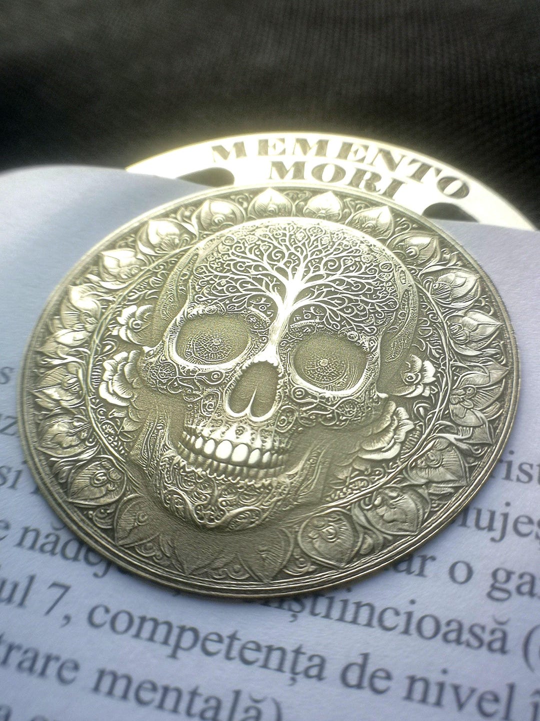Memento Mori Brass Bookmark – Skull Design Book Marker – Unique Gift ...