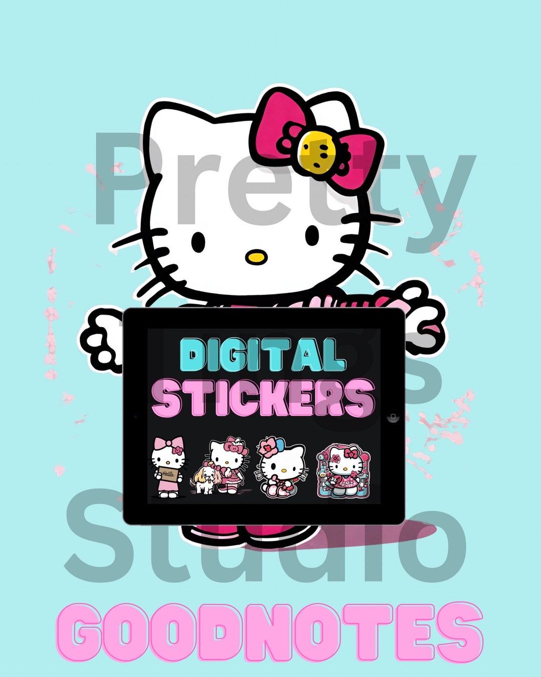 Cute Kitty Digital Stickers - Etsy