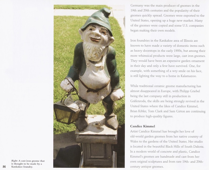Antique Cast Iron Garden Gnome With Lantern - Etsy