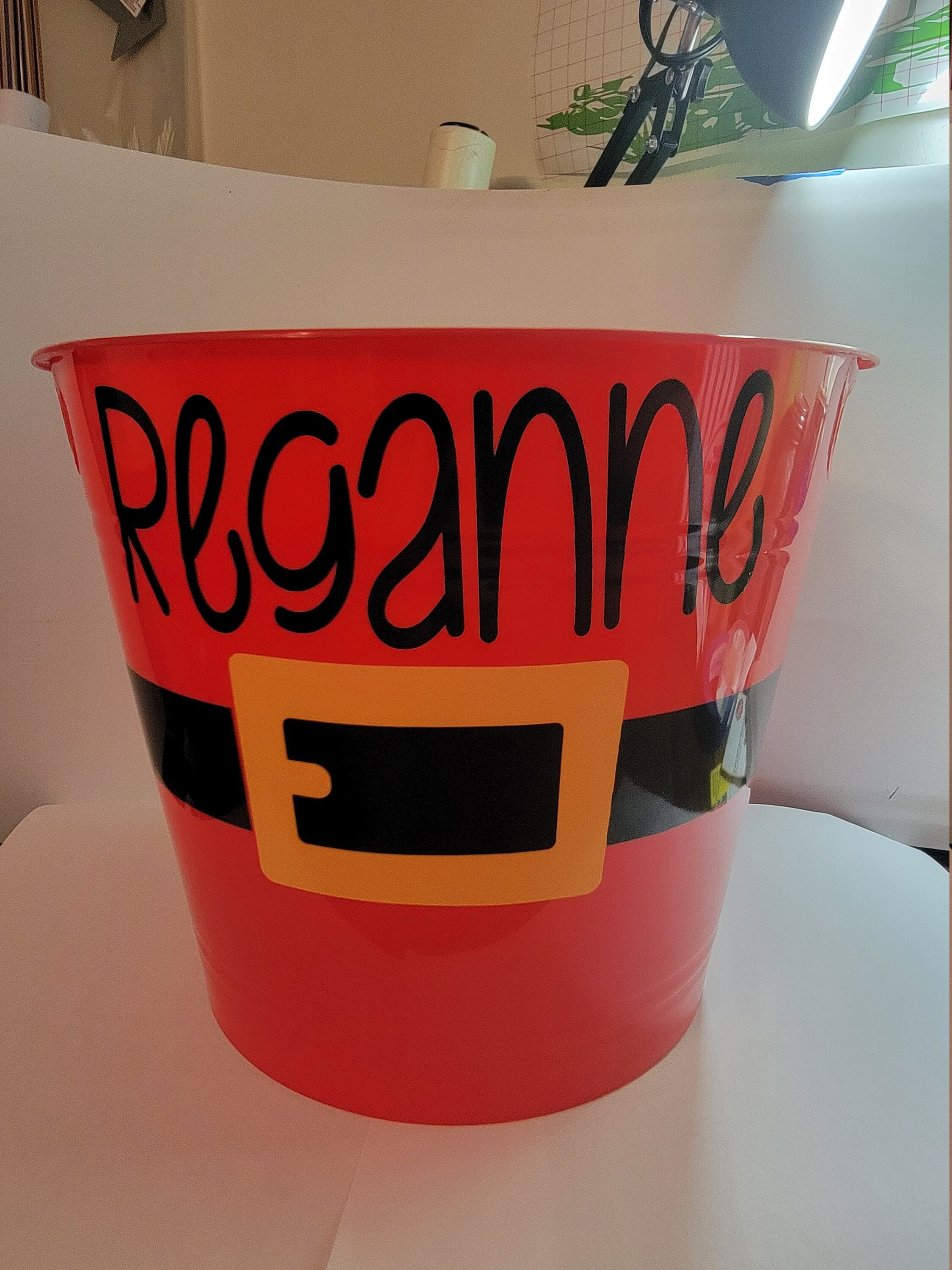 Personalized Santa Bucket-christmas-christmas Bucket-santa Belt Bucket ...