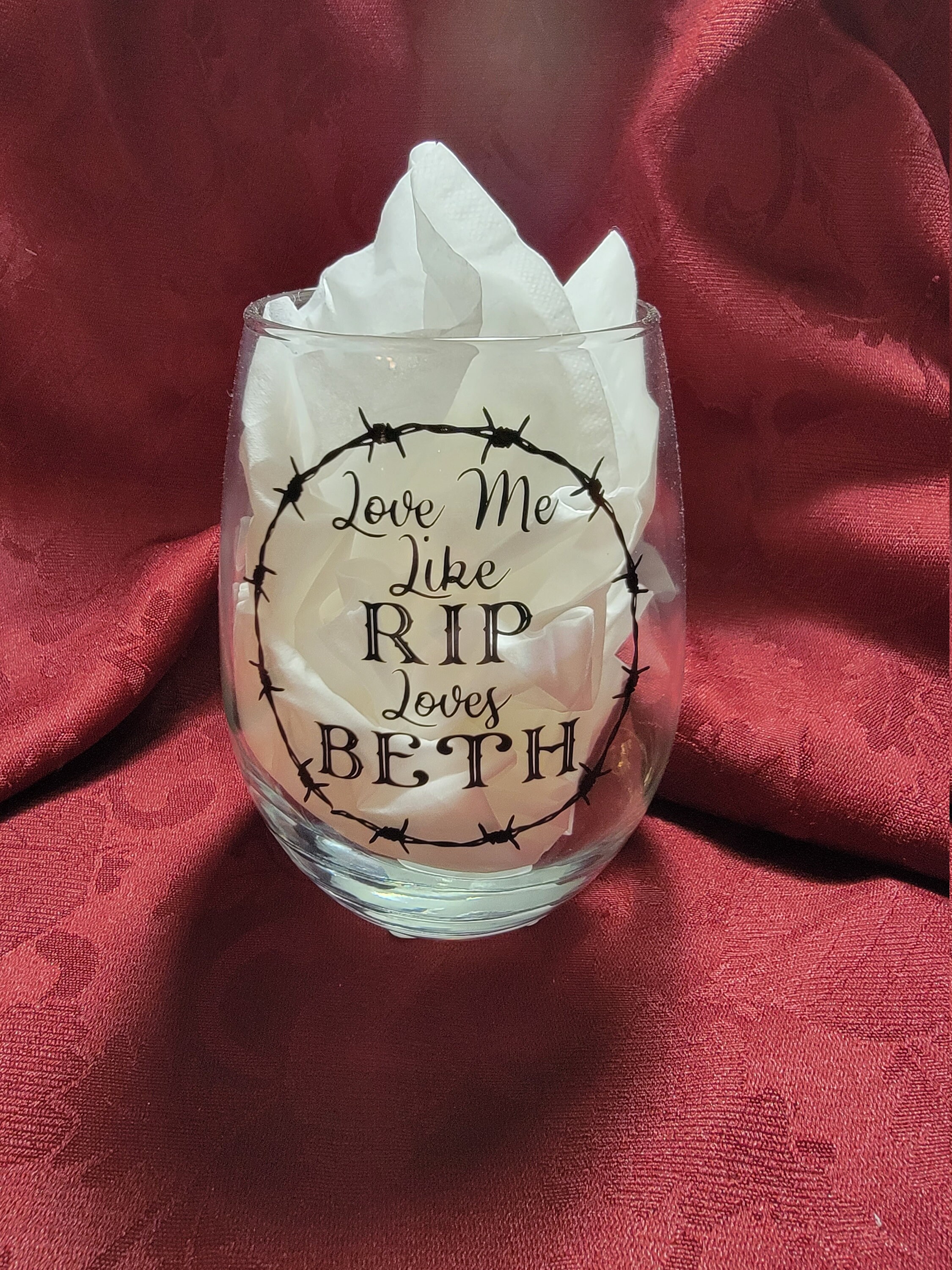 Yellowstone Wine Glasses-beth Dutton-rip-rip Loves Beth-trailer Park ...