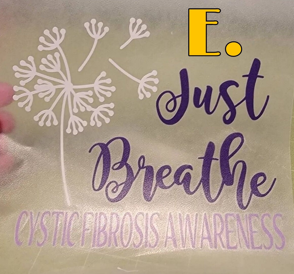 Cystic Fibrosis Awareness Decal-cf-cystic Fibrosis-just - Etsy