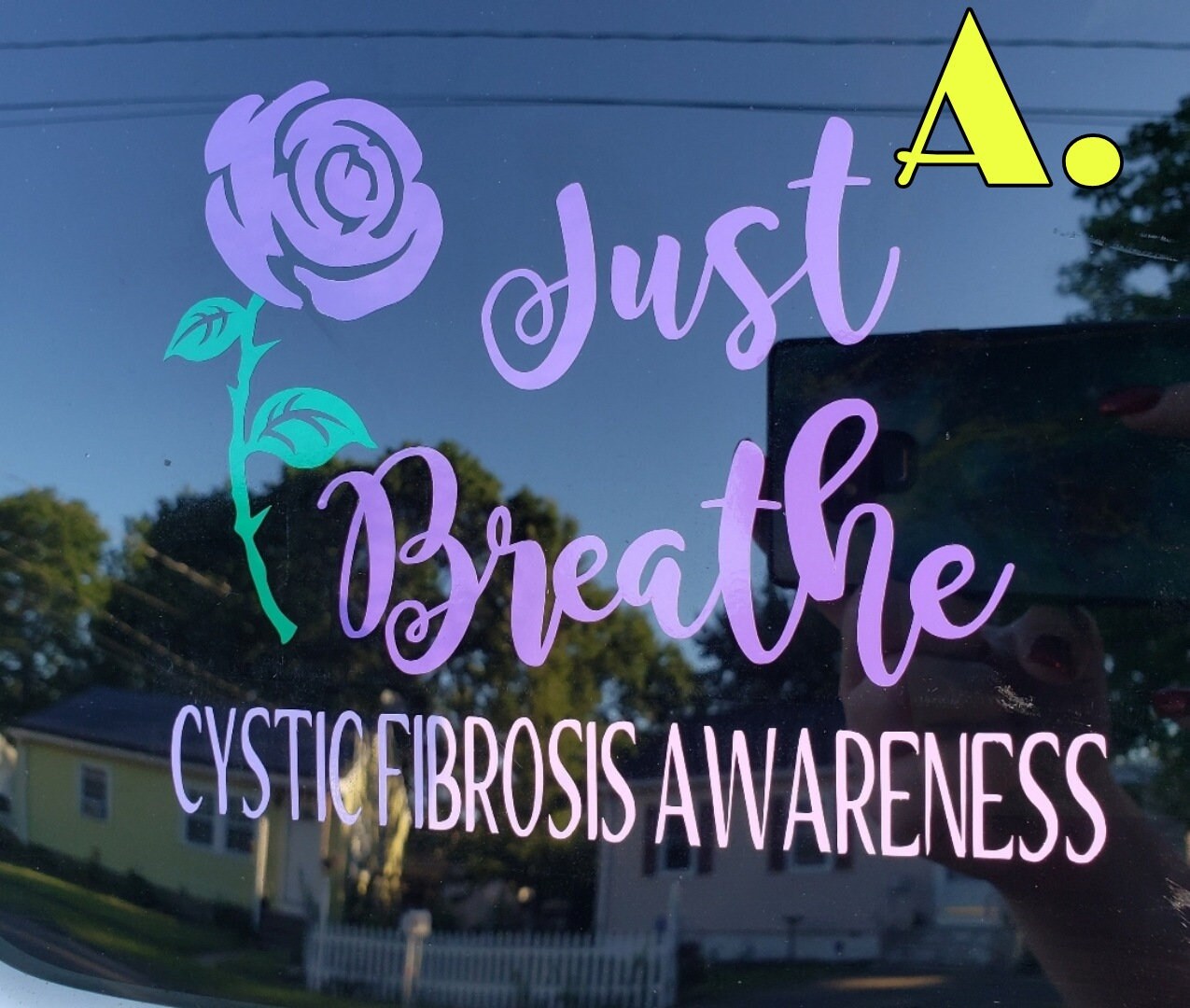 Cystic Fibrosis Awareness Decal-cf-cystic Fibrosis-just Breathe-hope ...