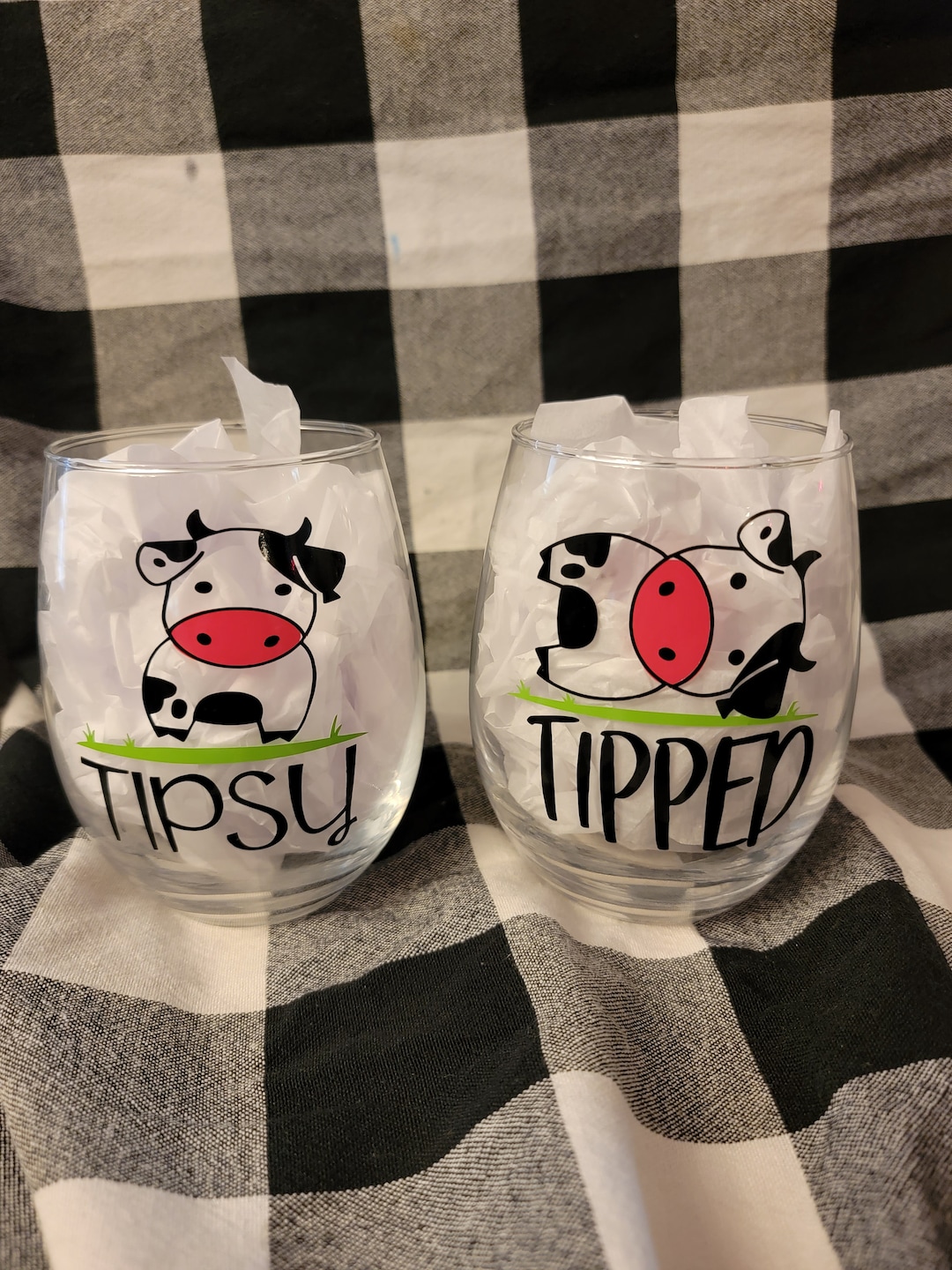 Tipsy, Tipped Cow Glass Set-cows-wine-funny-farmer-farm-glasses-cow ...