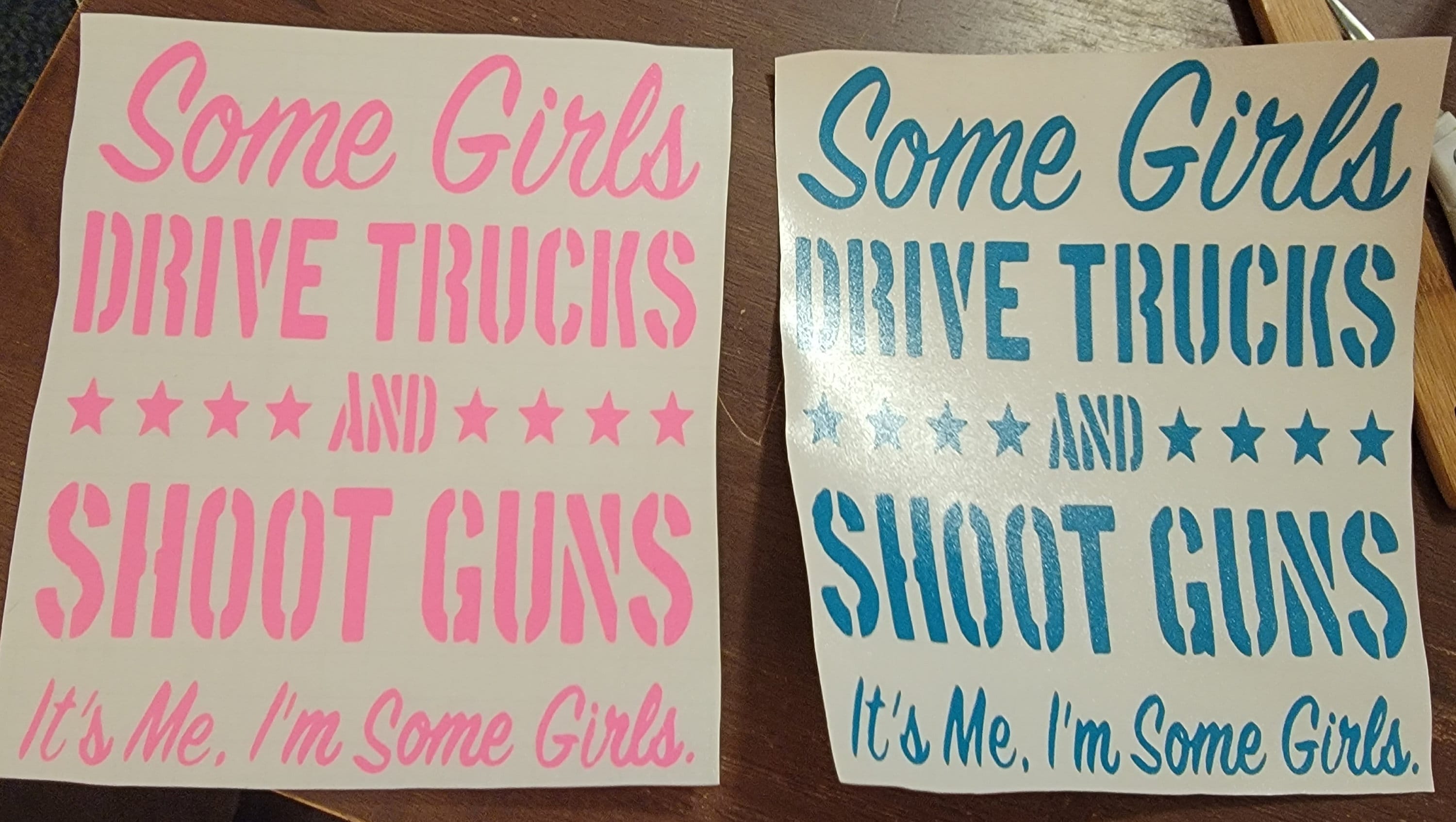 Some Girls Drive Trucks, Some Shoot Guns Decal-lady Truck Drivers-lady ...