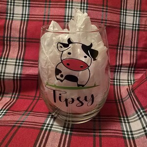 Tipsy, Tipped Cow Glass Set-cows-wine-funny-farmer-farm-glasses-cow ...