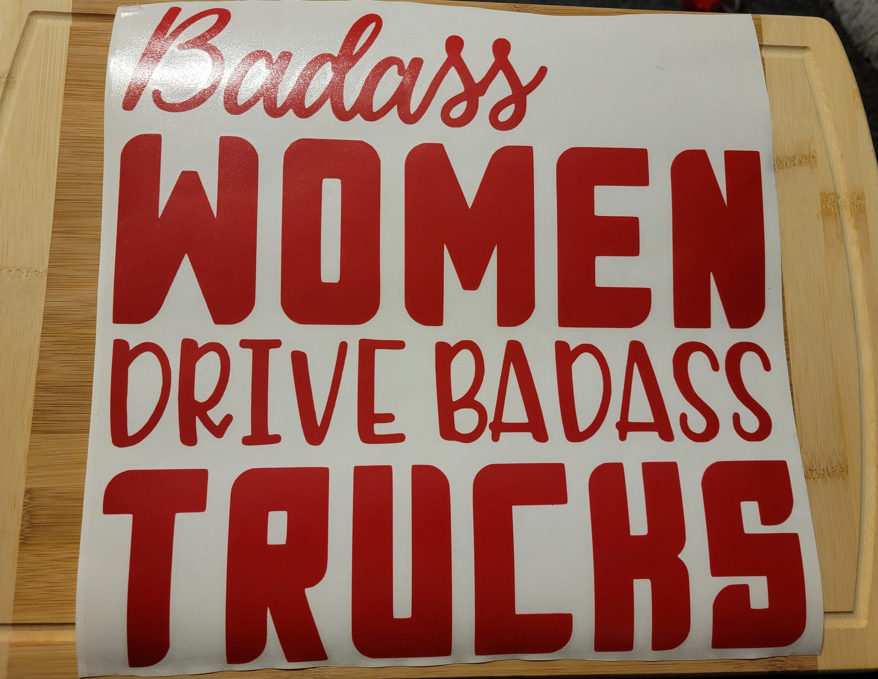 Badass Women Drive Badass Trucks Decal-woman Truck Driver-lady Truck ...