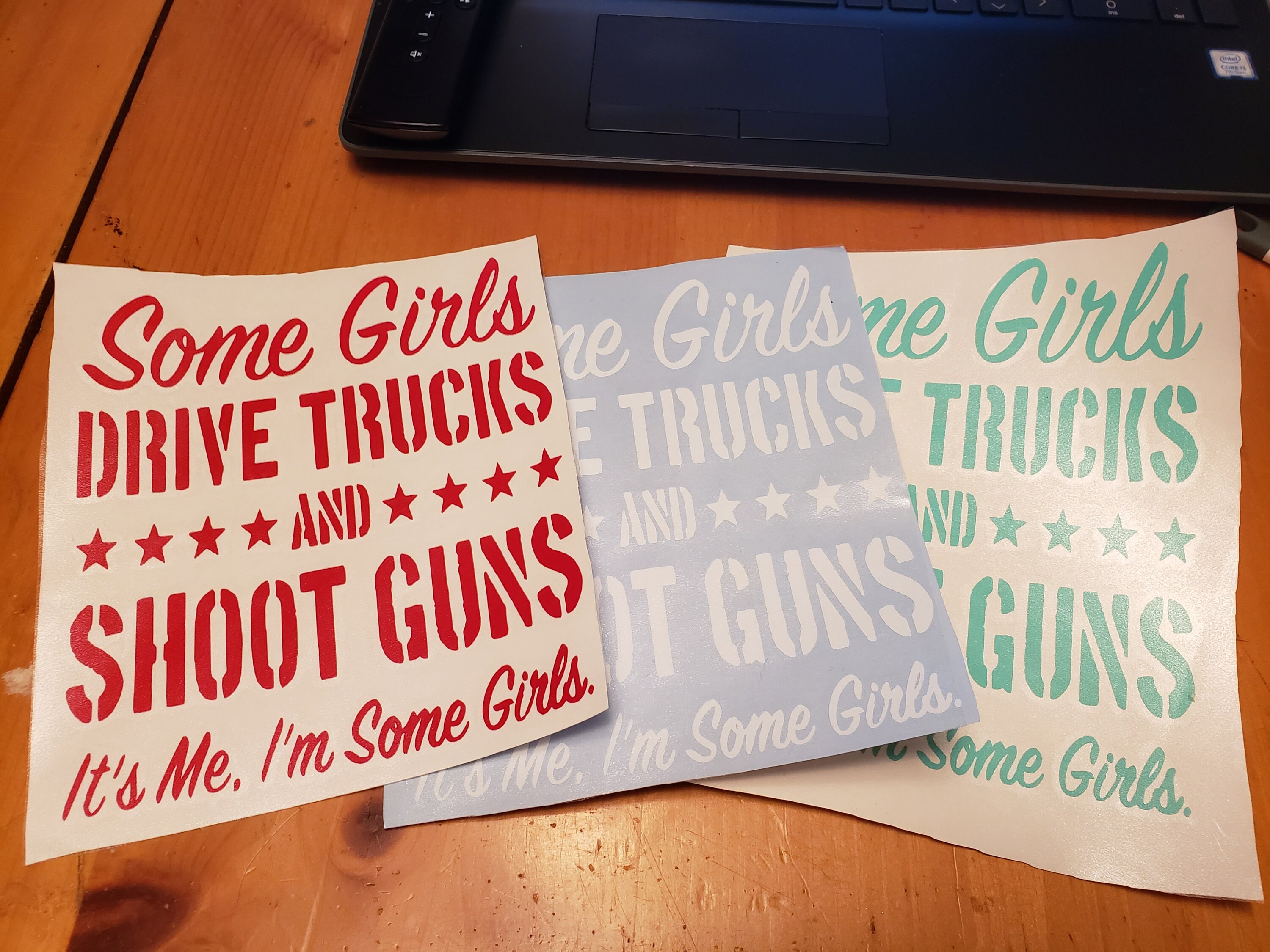 Some Girls Drive Trucks Some Shoot Guns Decal-lady Truck - Etsy Sweden