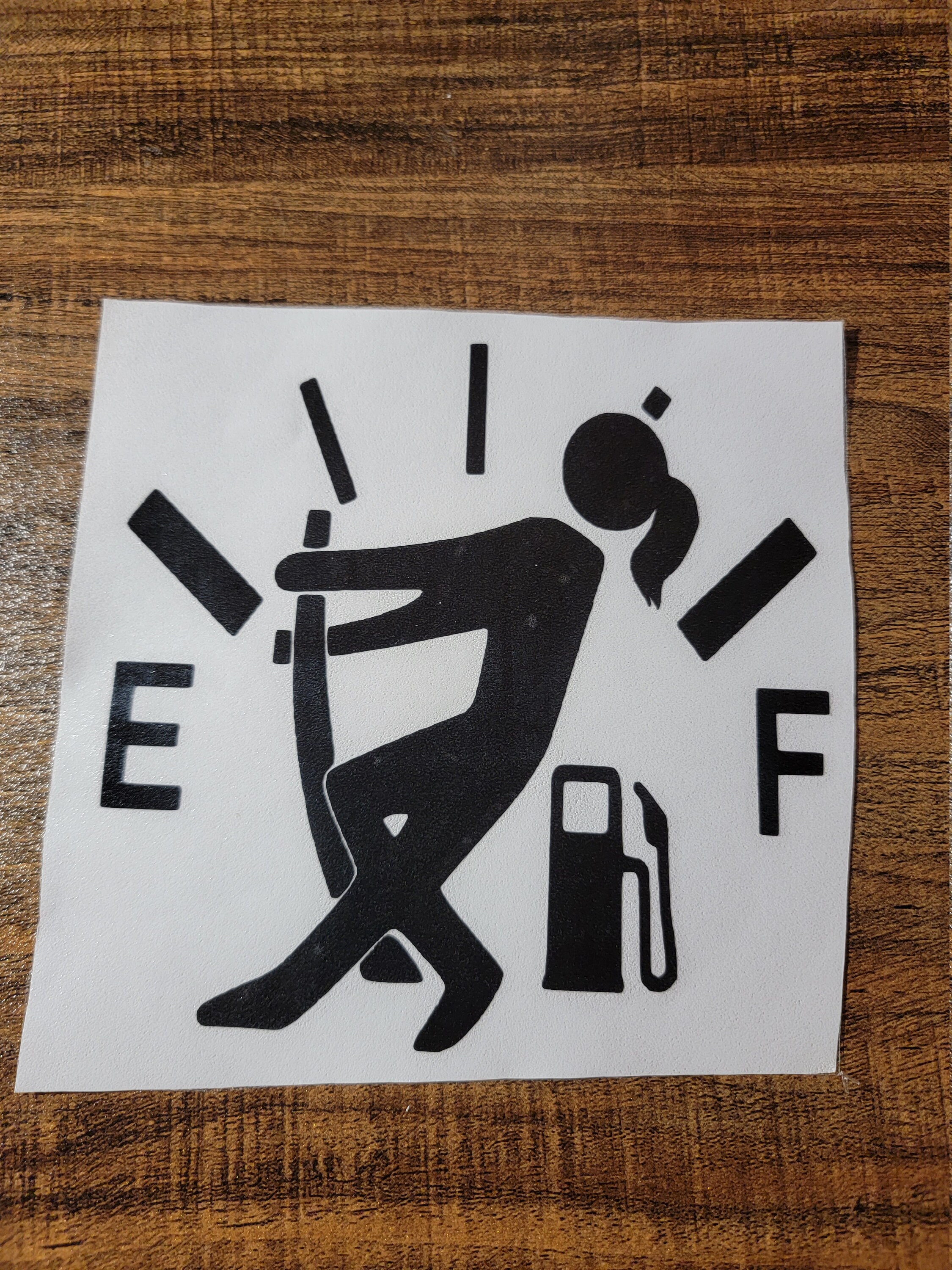 Gas Tank Decal-low on Gas Decal-low Fuel Gauge Decal-empty Gas Tank ...