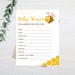 Spanish Baby Shower Printable De Abeja - Bee Theme - Set De Juegos Para ...
