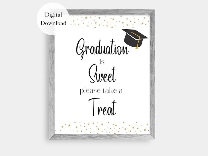 Graduation Sign, Graduation Party Sign, Graduation is Sweet Take a ...