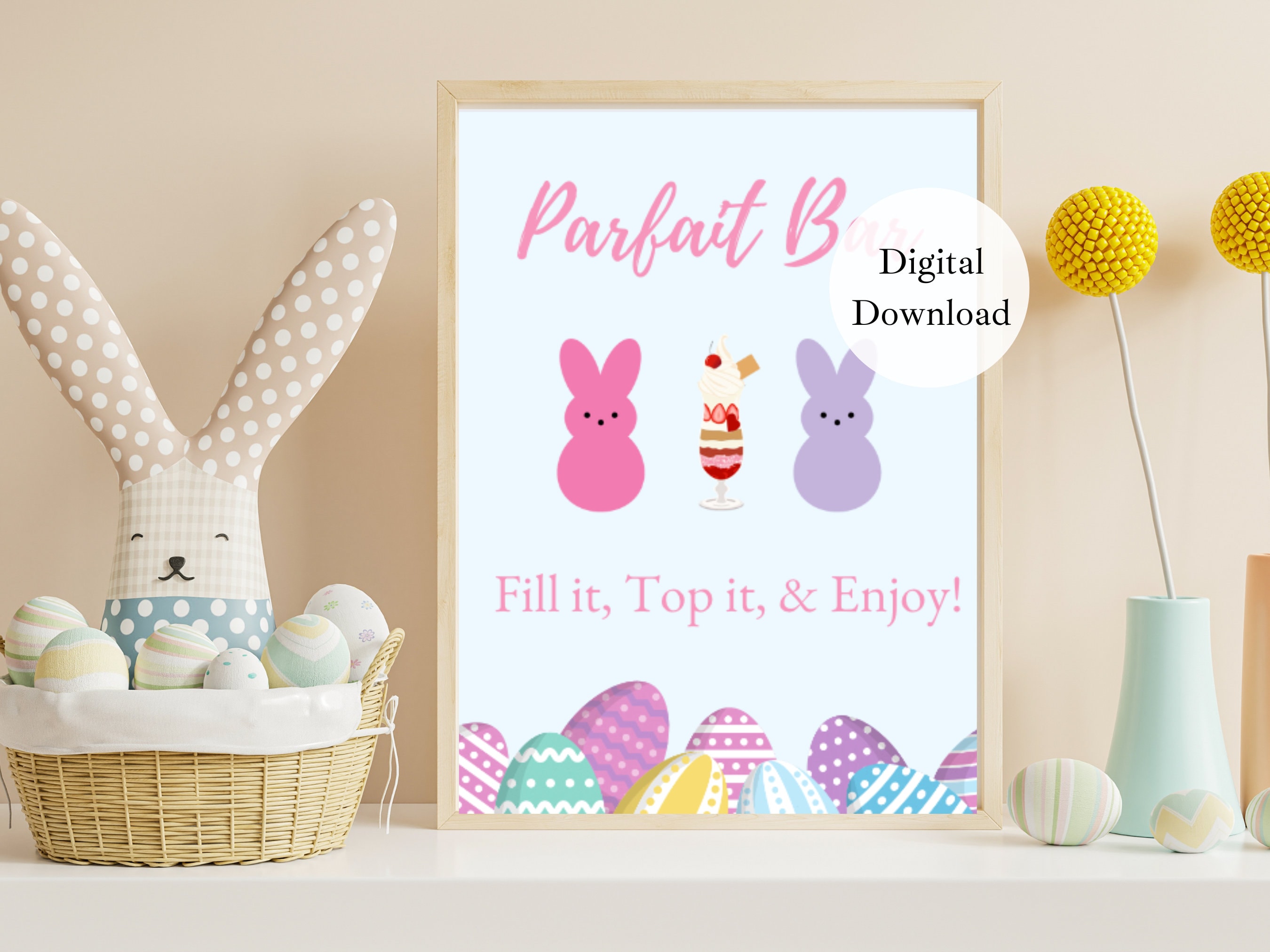 Easter Parfait Bar Sign, Easter Printable Sign, Easter Sign, Easter ...