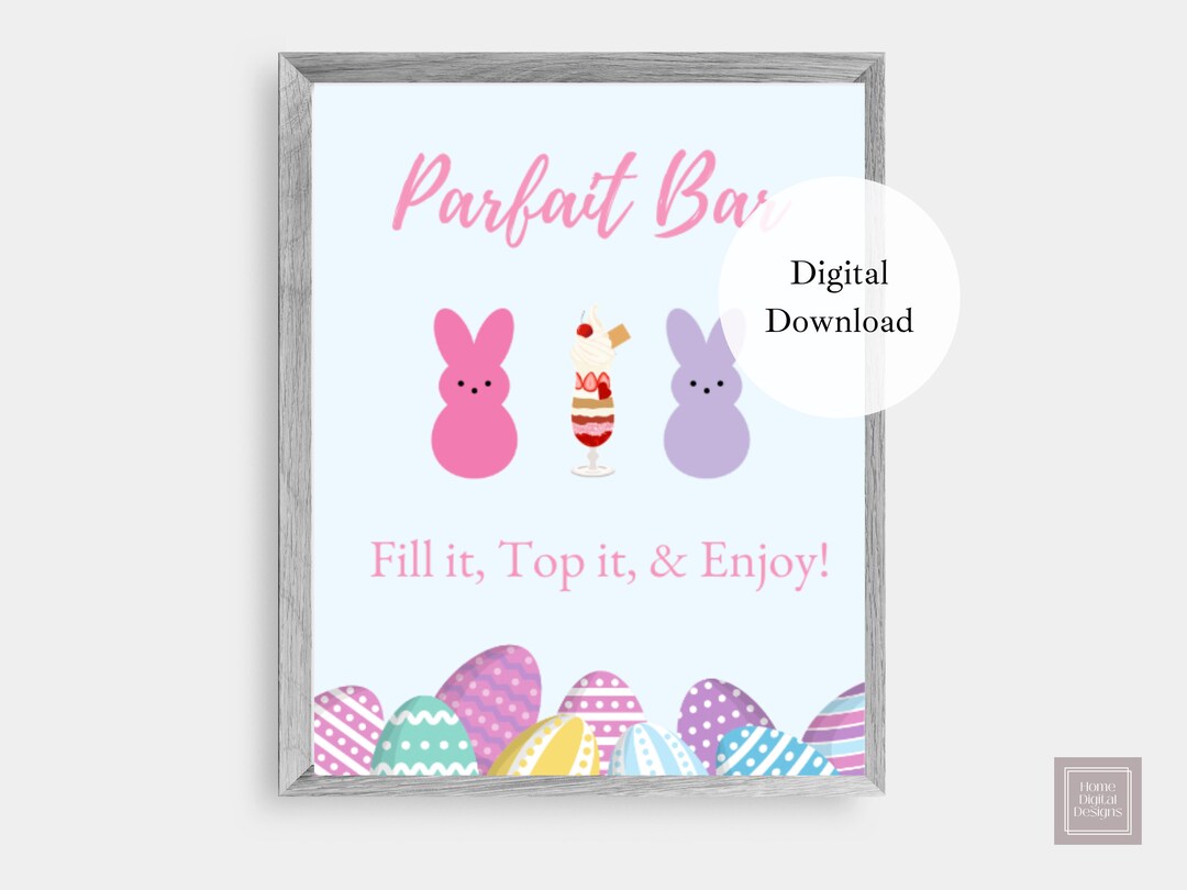 Easter Parfait Bar Sign, Easter Printable Sign, Easter Sign, Easter ...