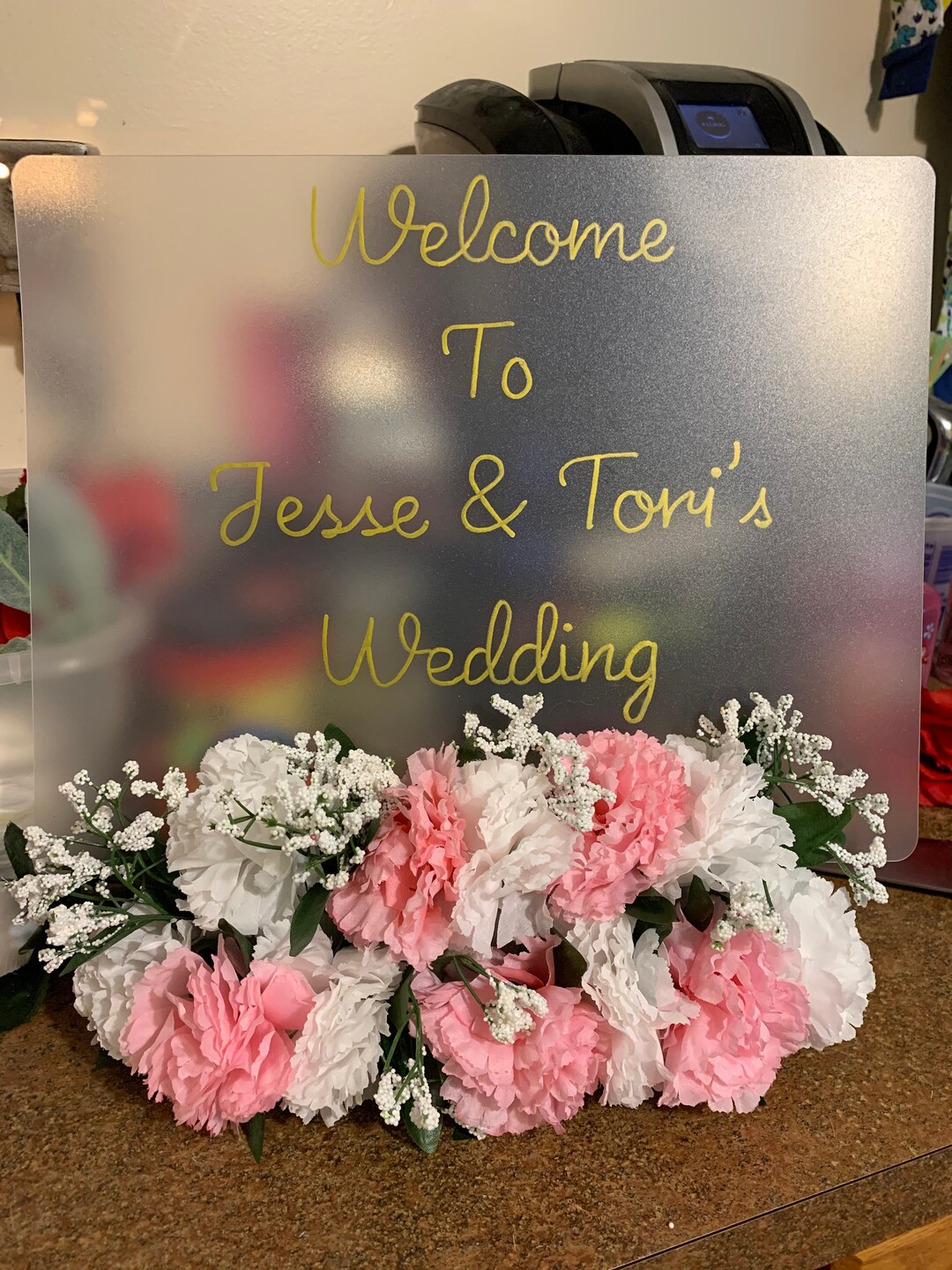 Special Event Sign With Flowers - Etsy