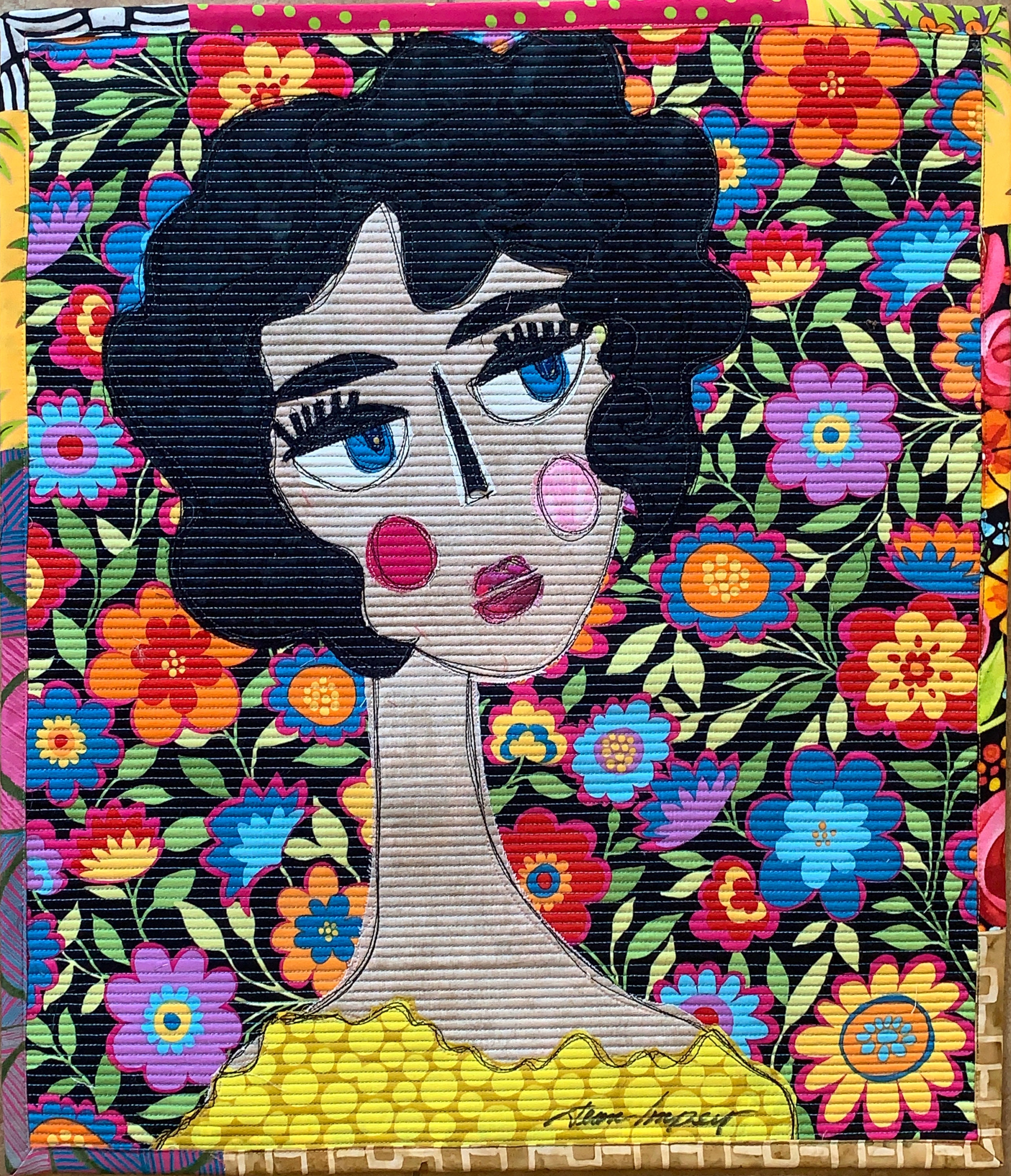 Gracie Mae Art Quilt: Elizabeth Taylor Inspired Portrait - Etsy