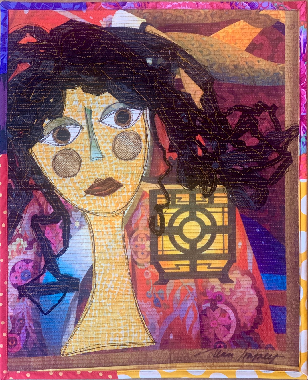 MICHELE ANN, Handmade Textile Art Quilt by Jean Impey - Etsy