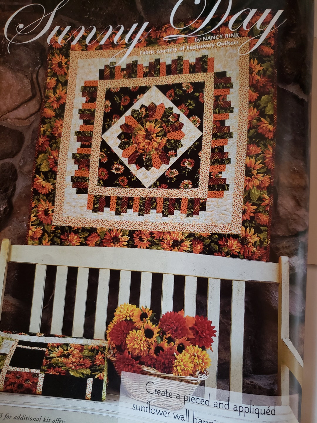 Vintage Happy Day Downloadable PDF Quilt Pattern, Sunflower Fall ...