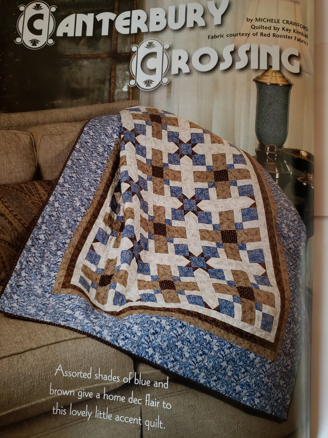 Easy Two Tone Digital Cross Block, Christian Cross Lap Quilt Pattern ...