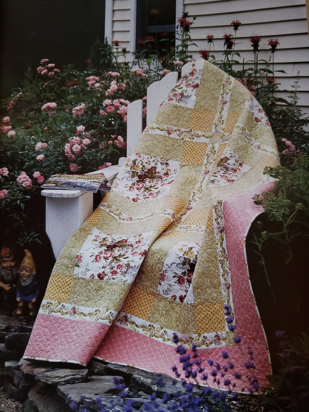 Easy, Make It Fast Digital Carolina Comfort Quilt Pattern, Flower ...