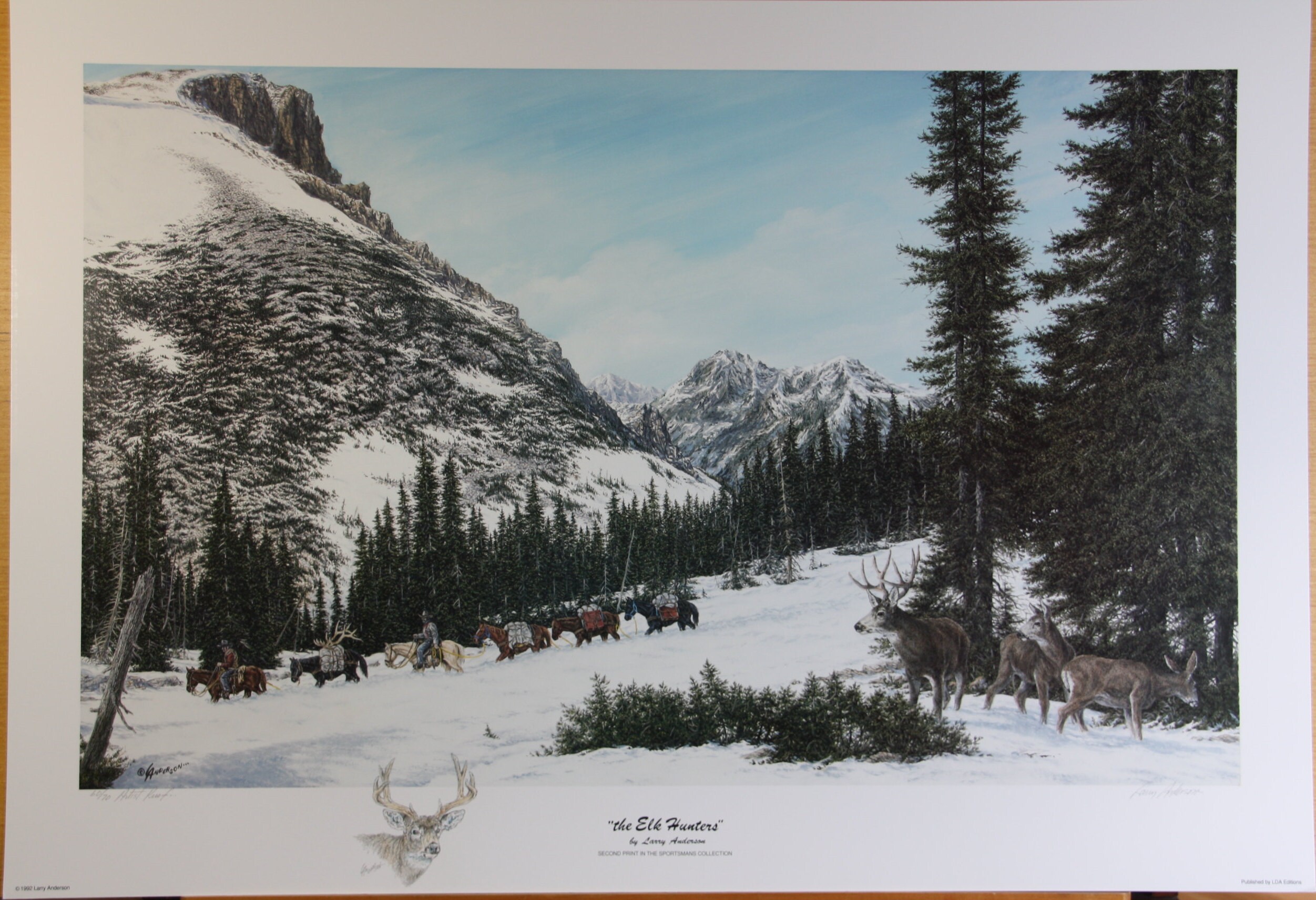 The Elk Hunters by Larry Anderson Artist's Proof 60/70 | Etsy