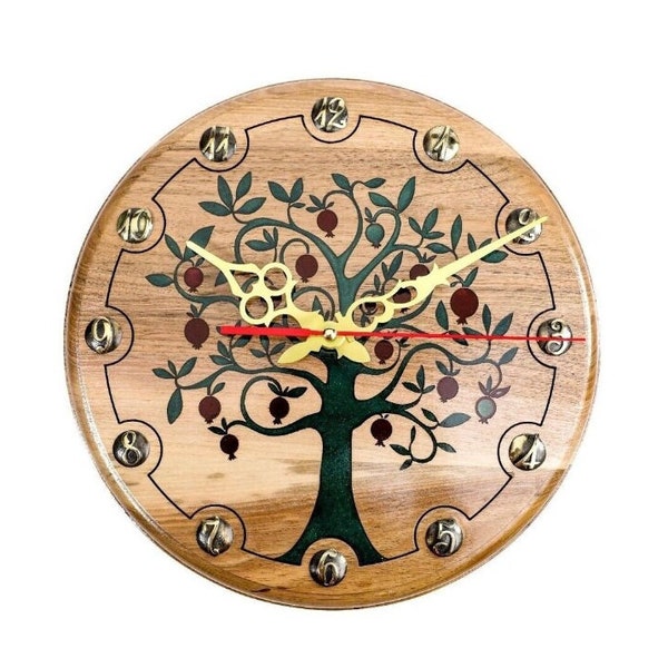 Pomegranate Clock - Etsy