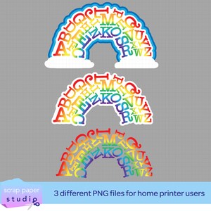 Alphabet Rainbow Print Yourself Cake Topper! Digital Download for ABC ...