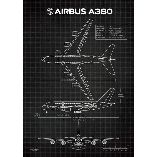 Airbus A380 Poster - Etsy