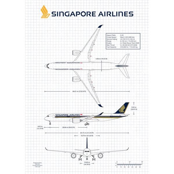 Airbus A350 Poster - Etsy UK