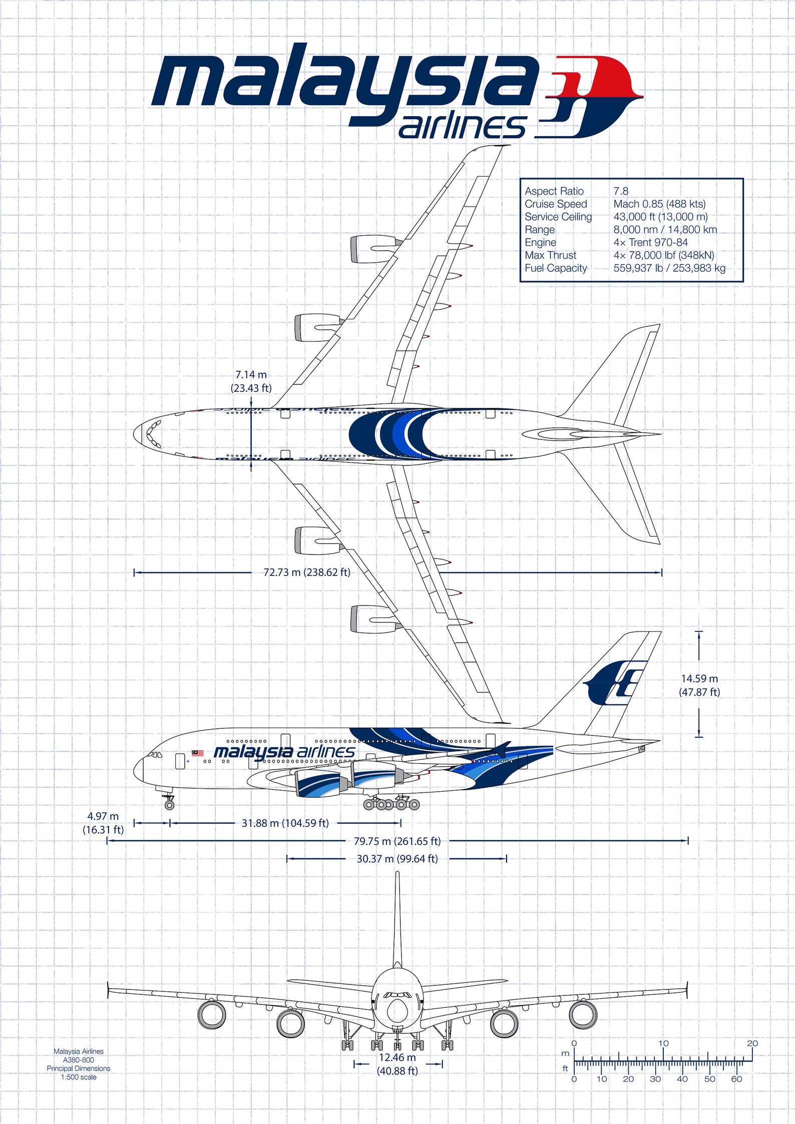 Malaysia Airlines Airbus A380-800 Aircraft Print Poster Wall - Etsy