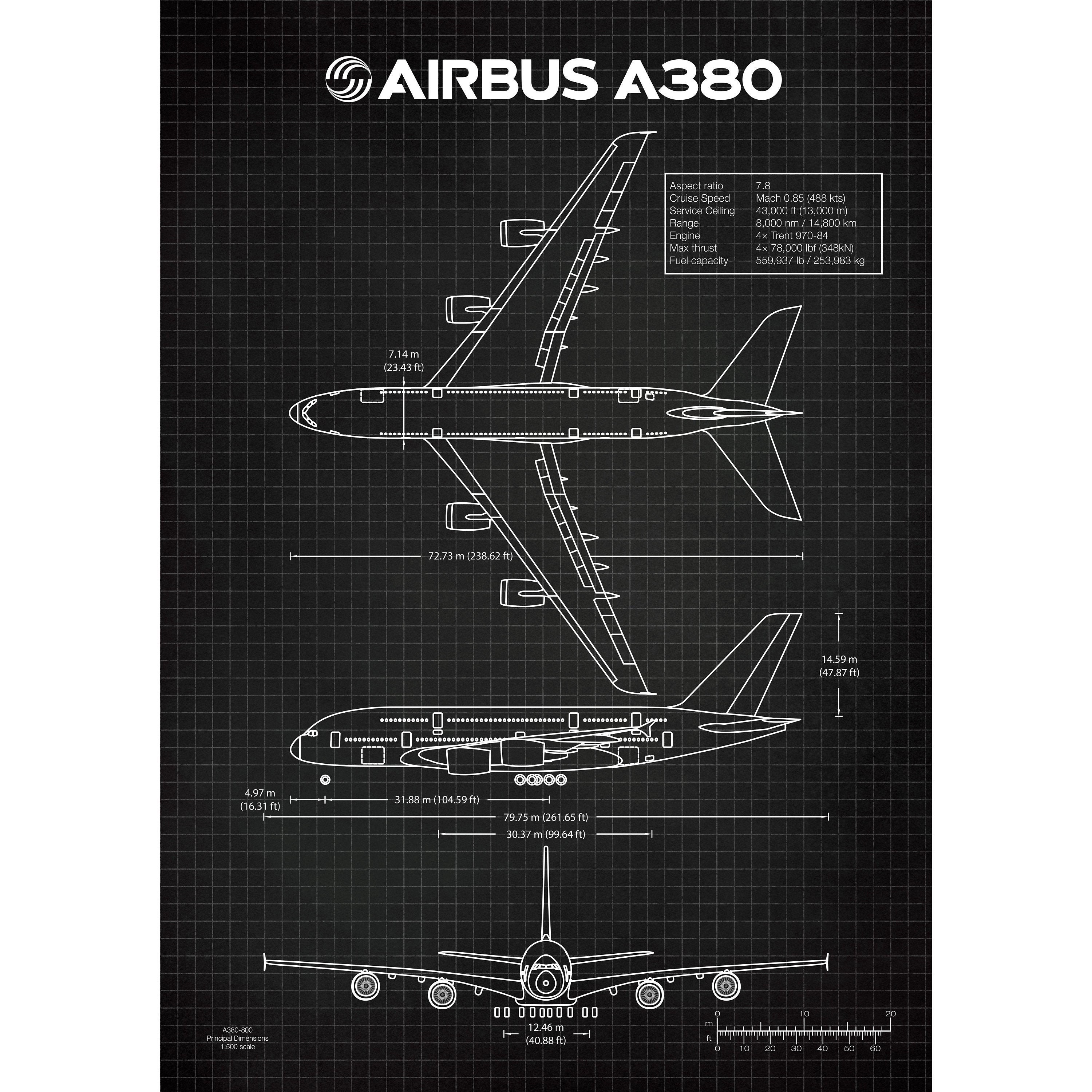 Airbus A380 Poster Print Wall Art Aircraft Classic - Etsy Australia
