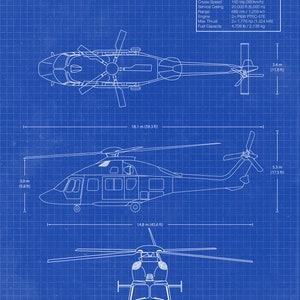 Airbus Helicopter H175 Cheetah Poster Blueprint - Etsy