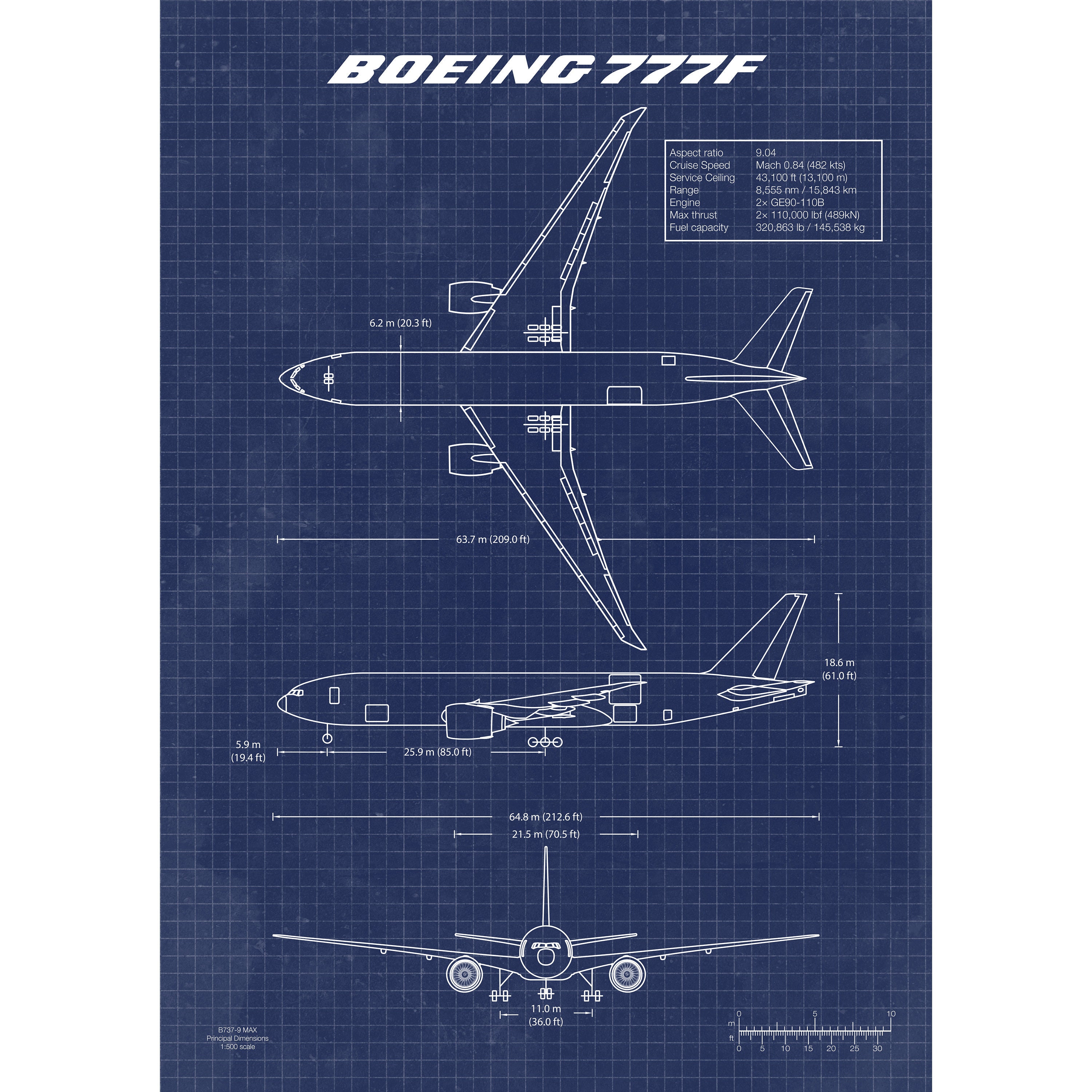 Boeing B777F Print Poster Wall Art Aircraft 777 - Etsy Canada