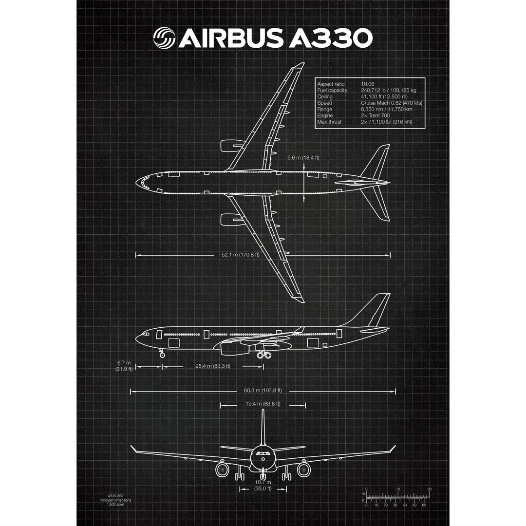 Buy A330 Airbus Aircraft Print Wall Art Poster Online in India - Etsy