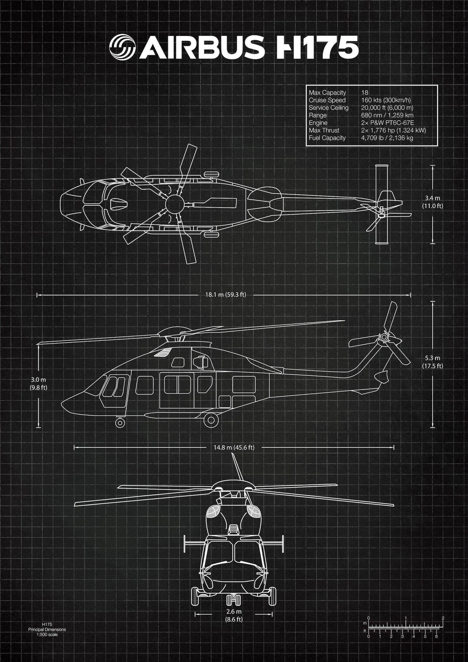 Airbus Helicopter H175 Cheetah Poster Blueprint - Etsy