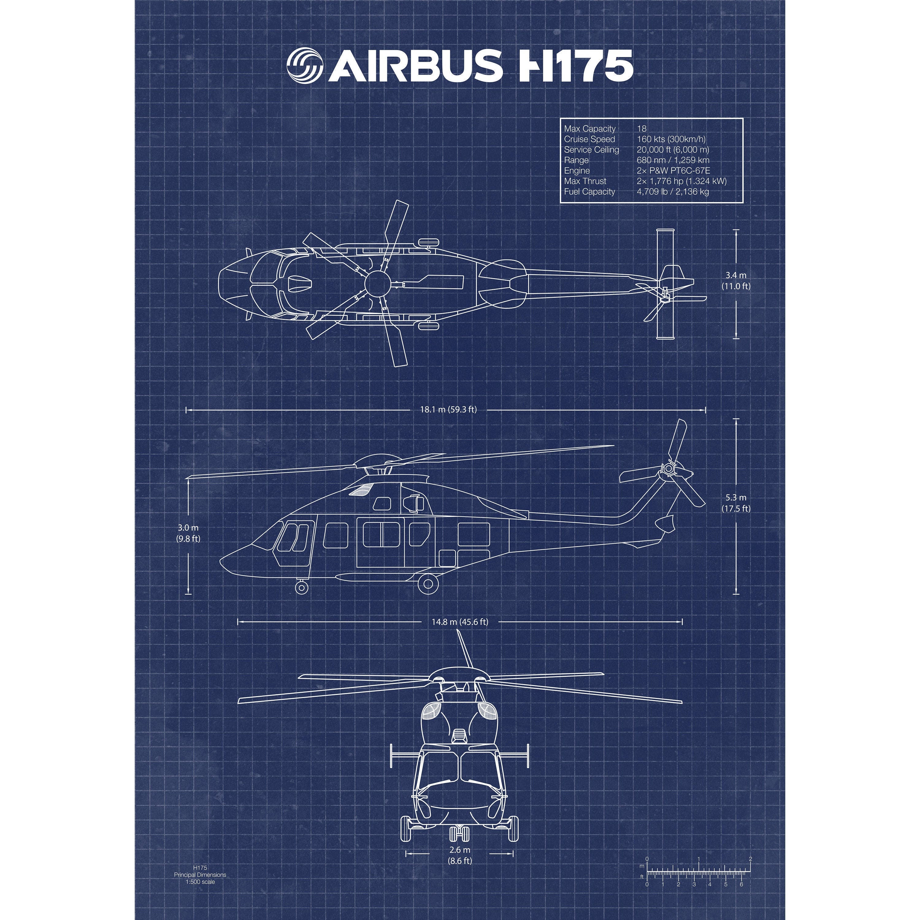 Airbus Helicopter H175 Cheetah Poster Blueprint - Etsy