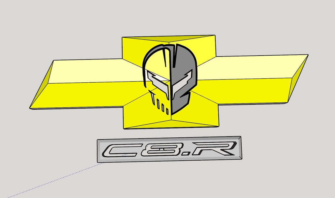 Corvette C8 Racing Jake Logo 3D Print File - Etsy UK